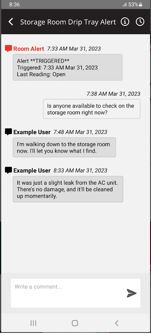 Room Alert Mobile App.Atlas Systems